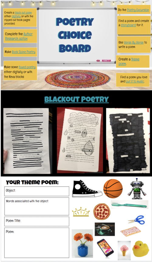 Building a Love of Poetry Through Choice Boards