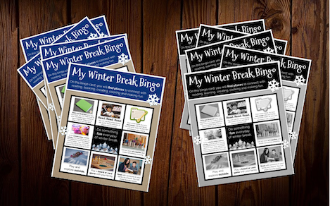 Winter Break Bingo – Digital and Paper Cards to Share!